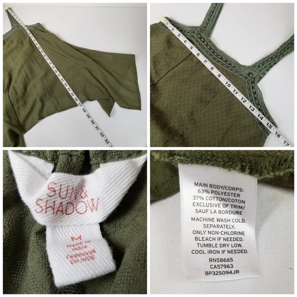 Sun & Shadow | Tops | Sun Shadow Square Neck Handkerchief Hem Tank Med ...